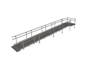 Modular Kit with Platform and Double Height Handrails (1500mm x 8400mm ...