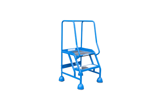 Warehouse Ladder With Platform & Handrails | The Ramp Factory - The ...